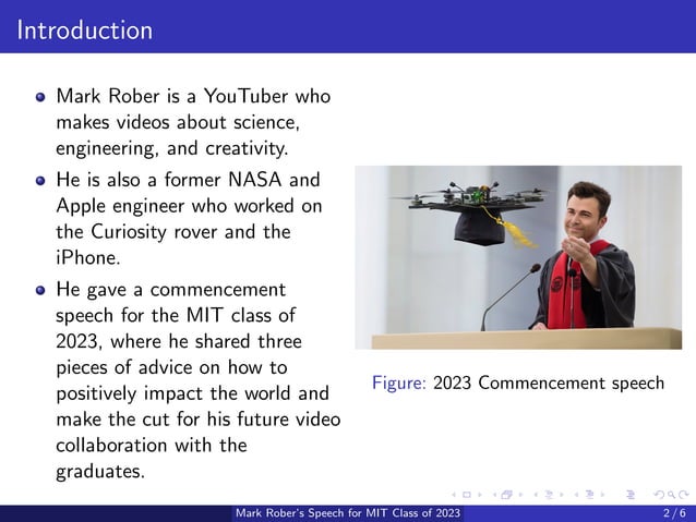 KEY take aways Mark Rober MIT 2023 commencement speech | PPT