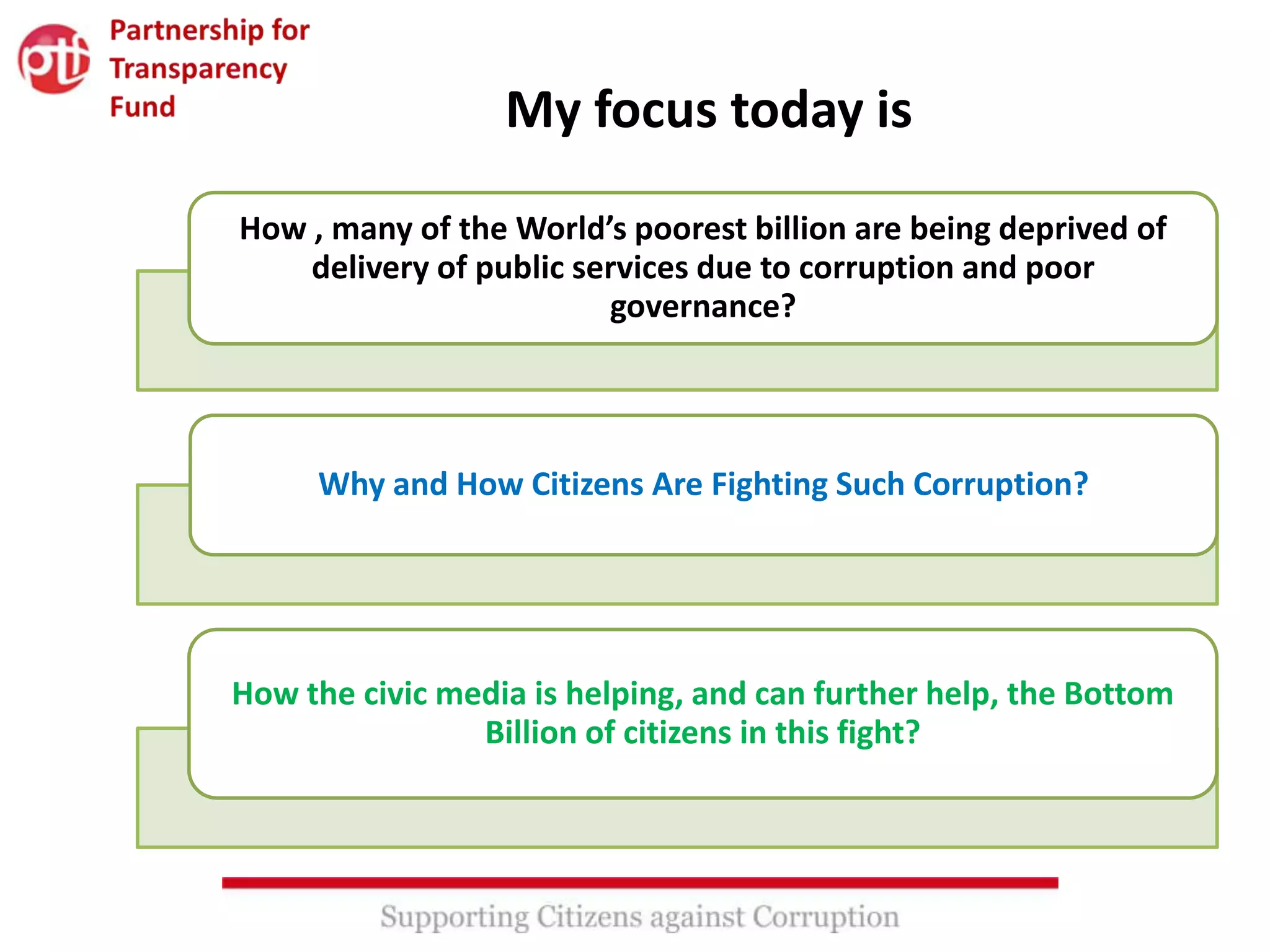 Citizens Fighting Corruption: Roles and Challenges for Civic Media | PPTX