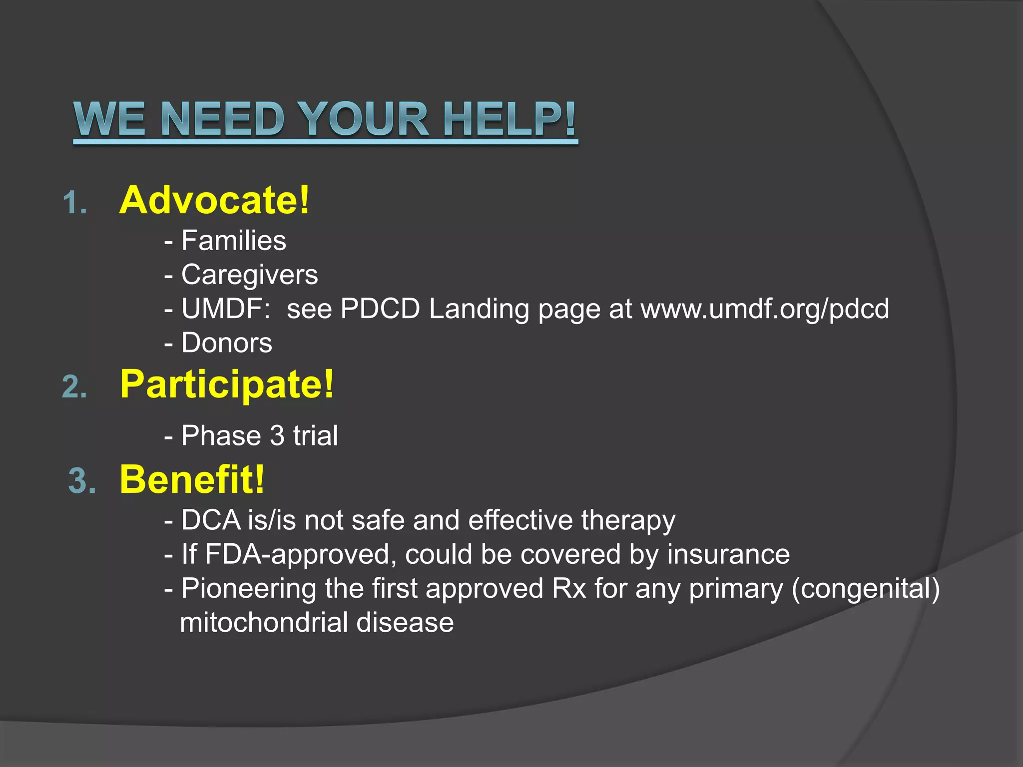 MitoAction Pyruvate Disorders Presentation 11-07-2014 | PPT
