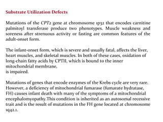 Fumarase Deficiency Symptoms