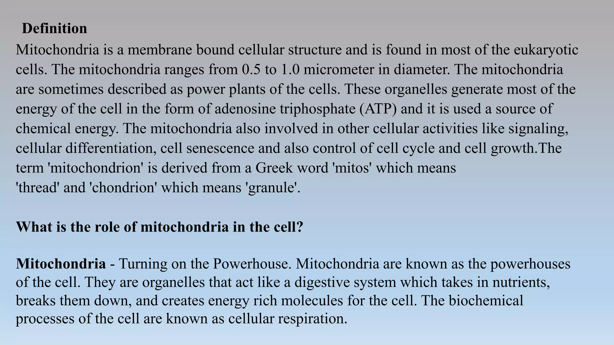 Mitochondria | PPTX