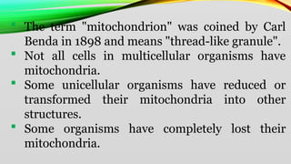 Cell and molecukar -MITOCHONDRIA-REPORT.pptx