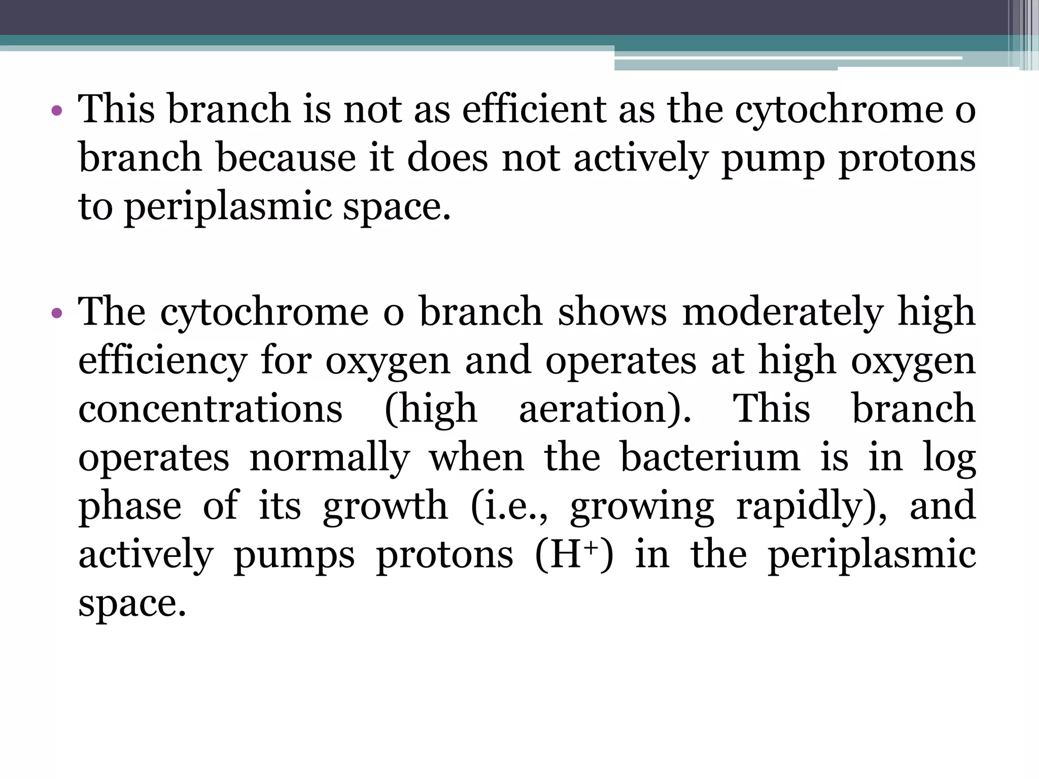 Mitochondrial and bacterial electron transport, oxidation reduction by ...