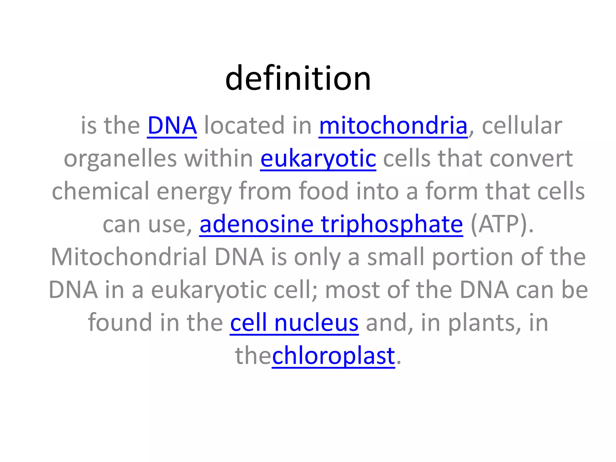 Mitochondrial dna | PPTX