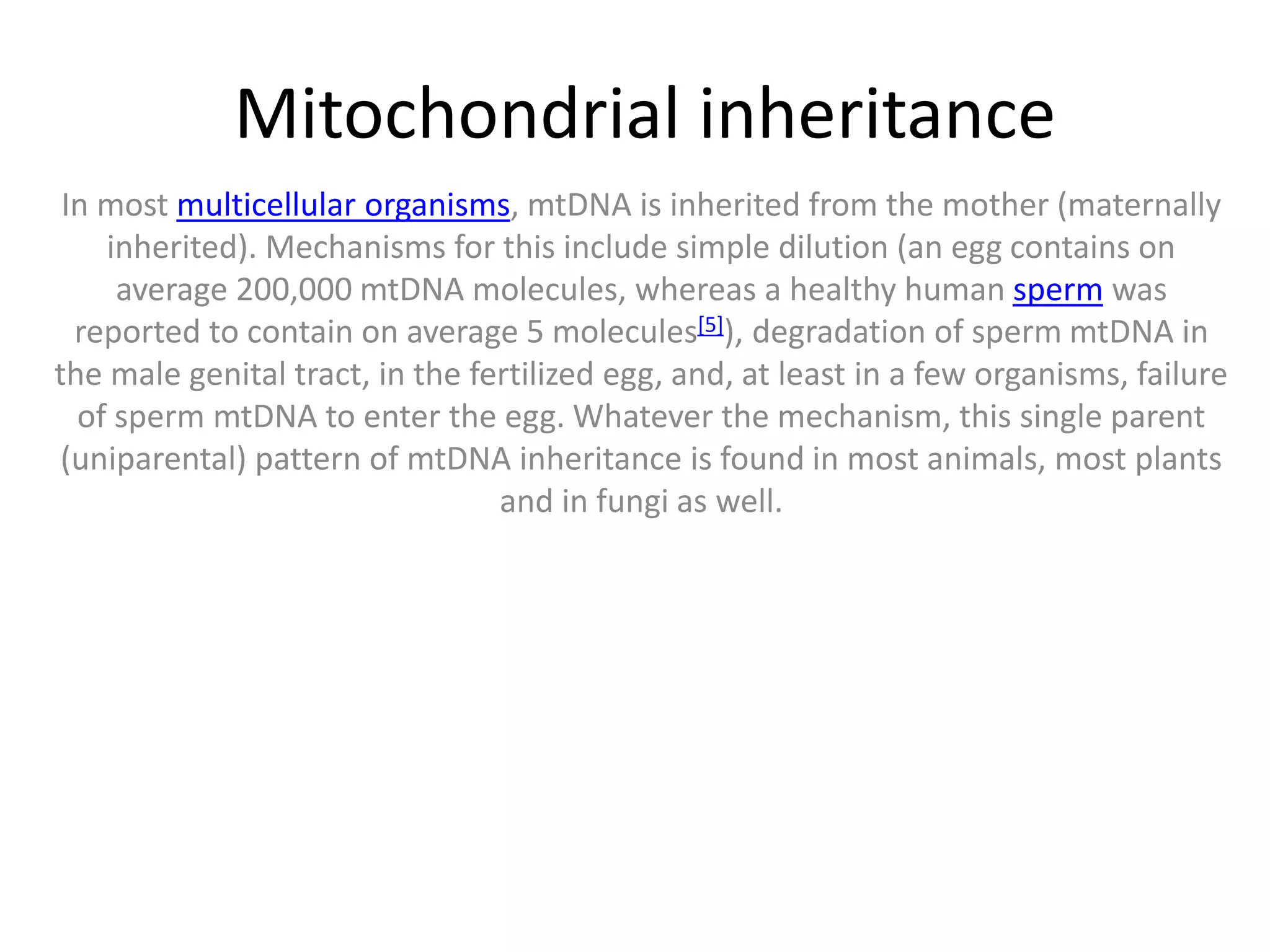 Mitochondrial dna | PPTX