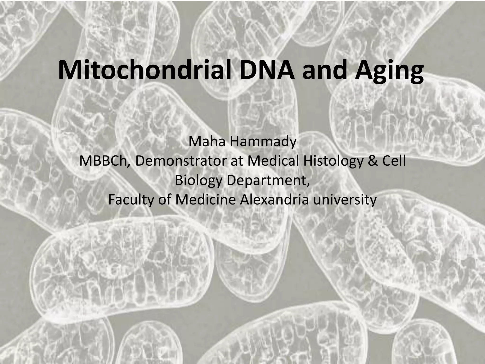 Mitochondrial dna and aging | PPT