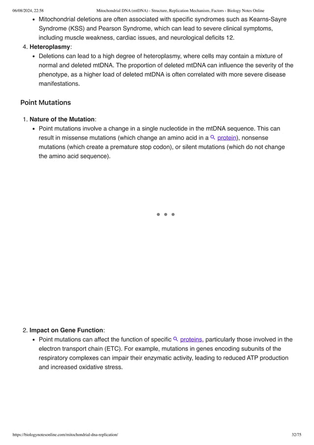 Mitochondrial DNA (mtDNA) - Structure, Replication Mechanism, Factors ...