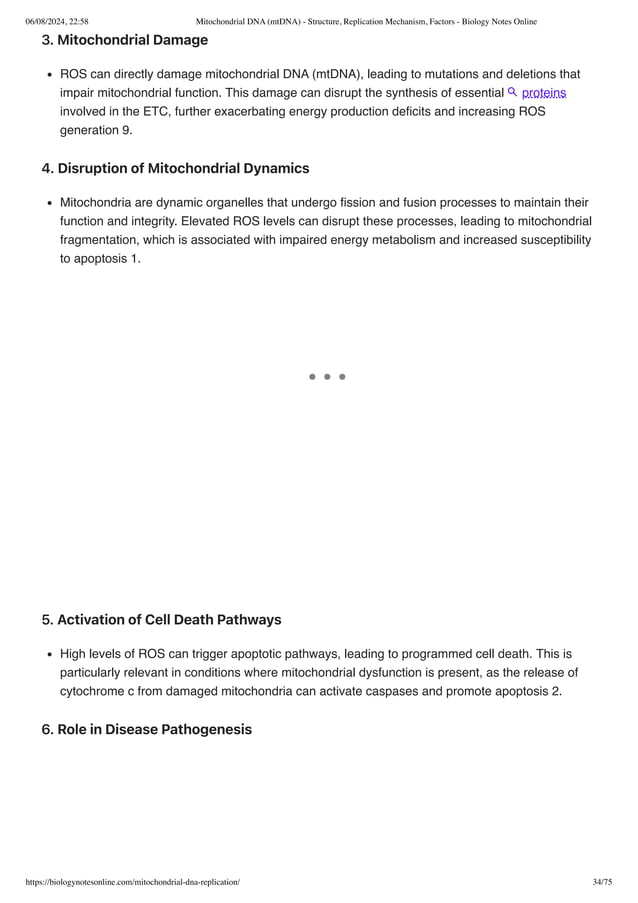 Mitochondrial DNA (mtDNA) - Structure, Replication Mechanism, Factors ...