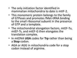 Mitochondrial gene expression | PPTX