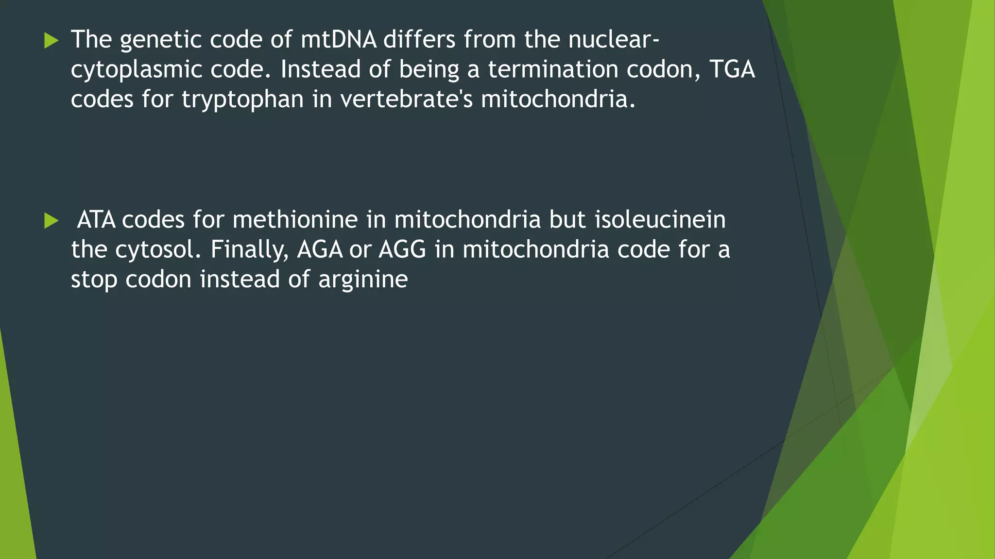 Mitochondrial genome | PPTX