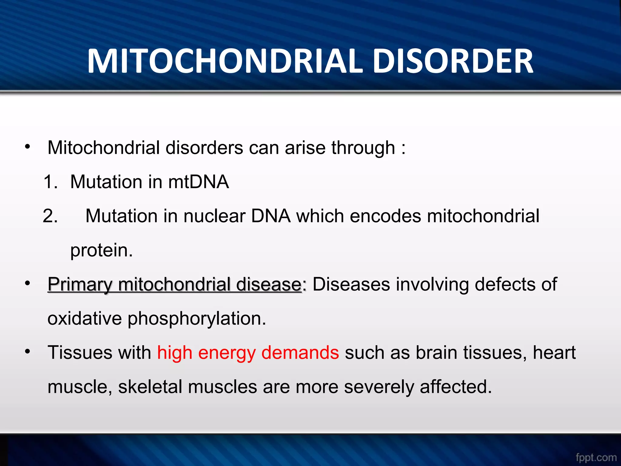 Mitochondrial Inheritance in Man | PPT | Infertility | Reproductive Health