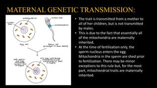 Mitochondrial inheritance | PPTX
