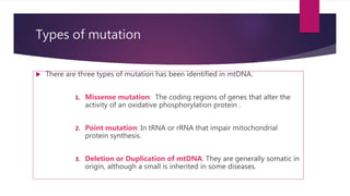 Mitochondrial Inheritance slideshare | PPTX