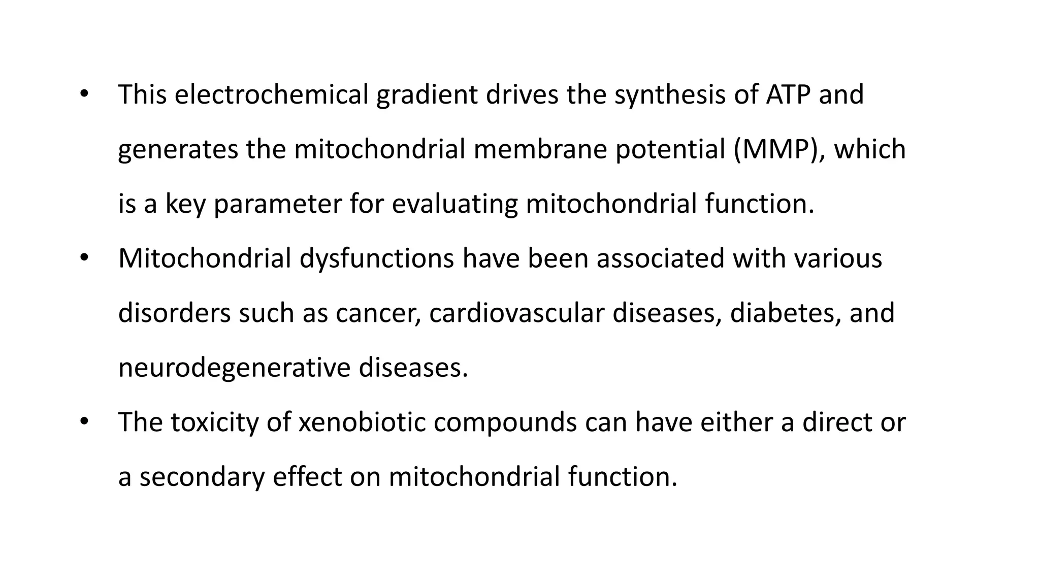 Mitochondrial membrane potential assay | PPT