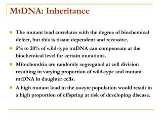 Genetics of Mitochondrial disorders | PPT