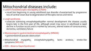 Mitochondria related diseases | PPT