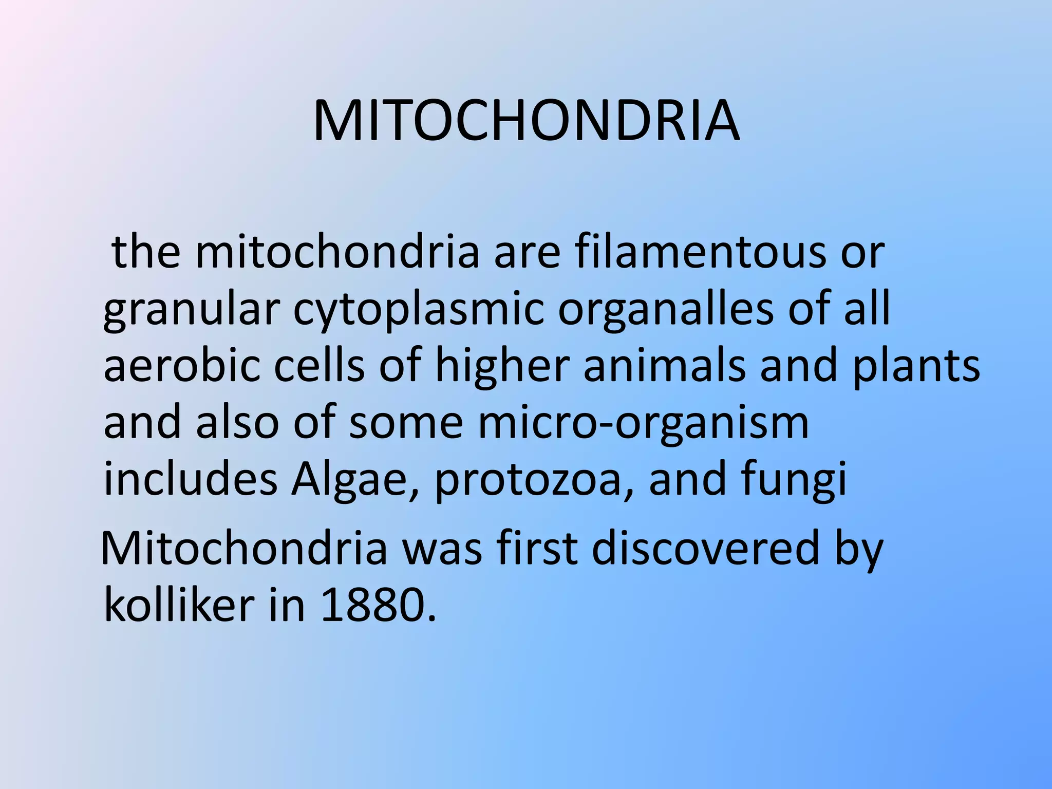 Mitochondria structure and function | PPTX