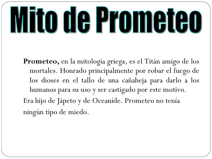Mito Griego De Prometeo