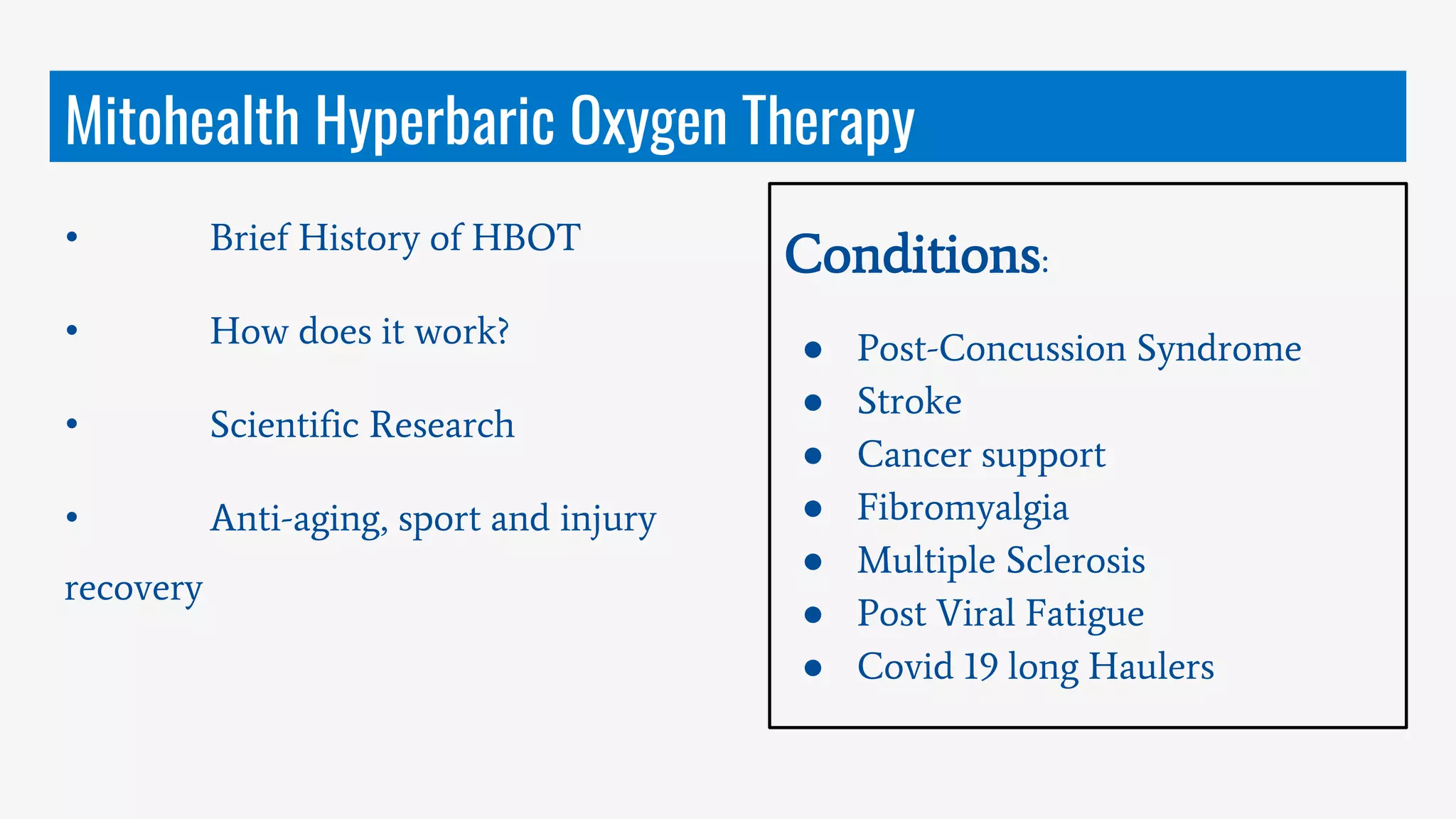 Hyperbaric Oxygen Therapy at home in New Zealand | PPTX