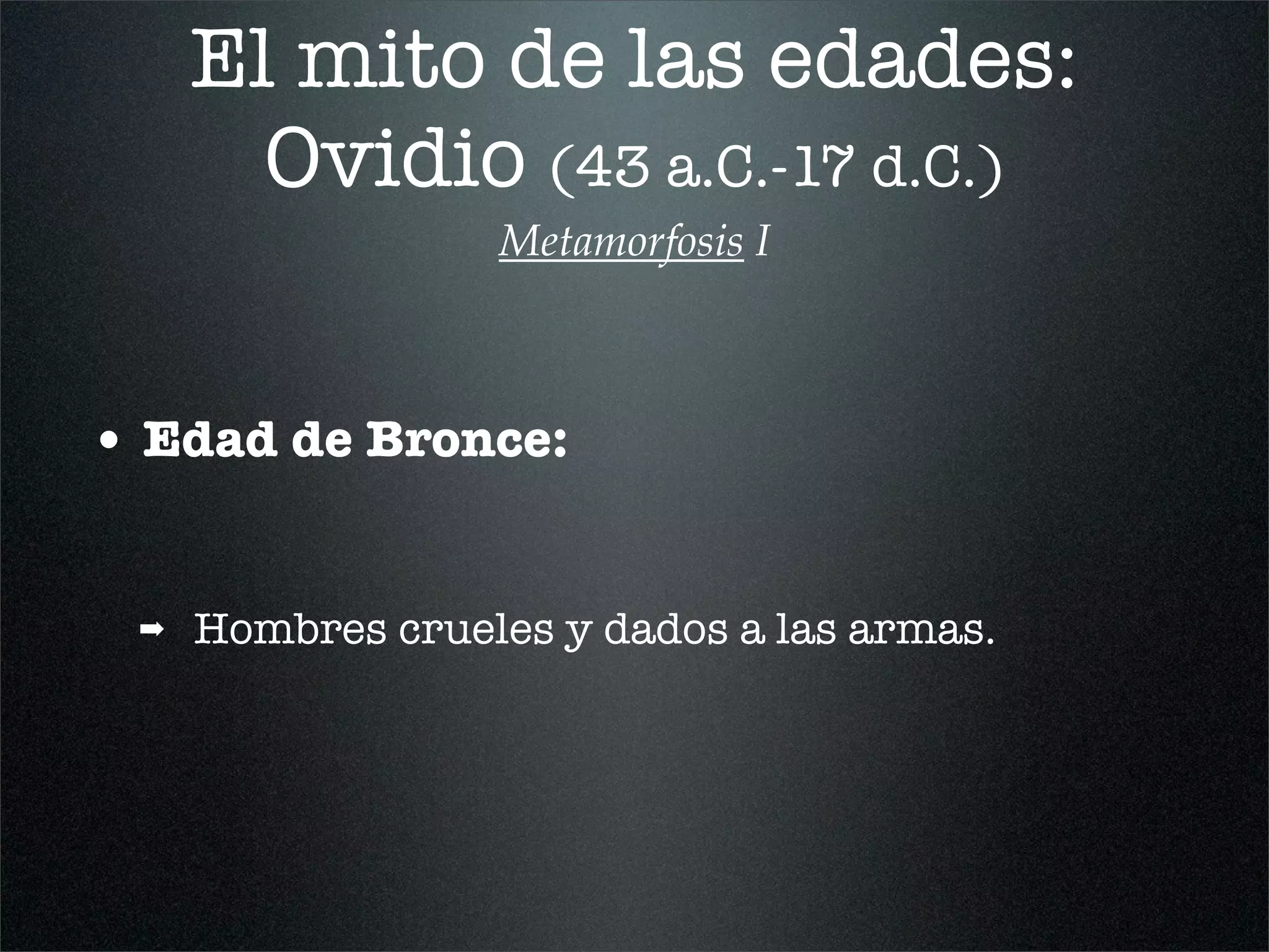 Mitología: orígenes del hombre y mito de las edades | PPT | Descarga ...