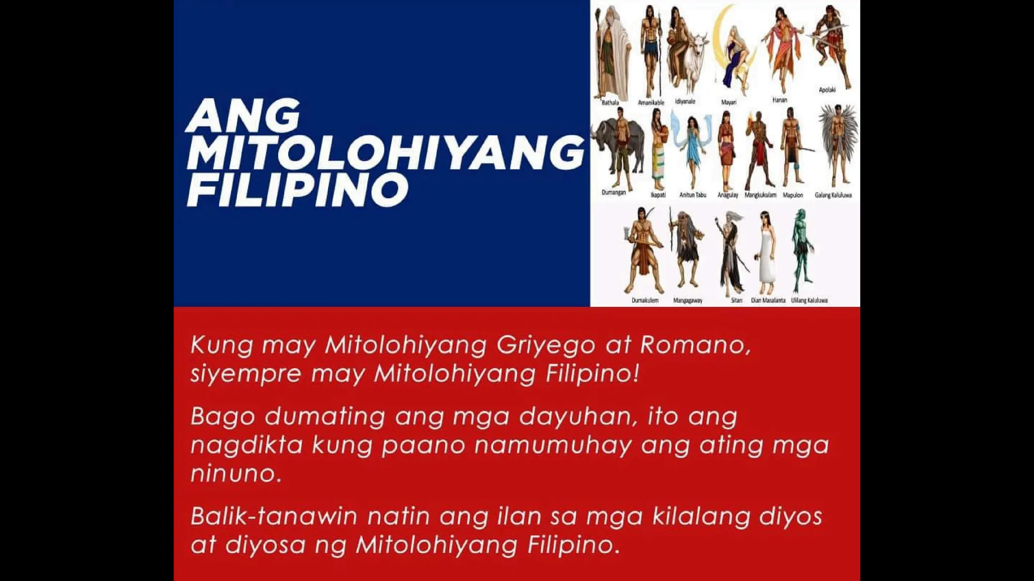 Kasaysayan at Mitolohiya ng Pilipinas. at mga Diyos at Diyosa sa Iba;t Ibang Panig ng Pilipinas ...