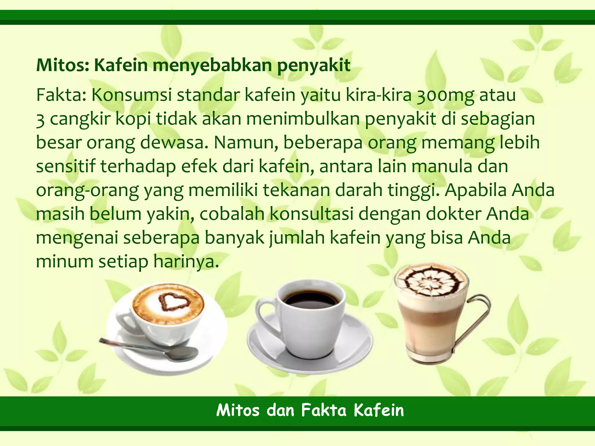 Mitos Dan Fakta Kafein | PPT