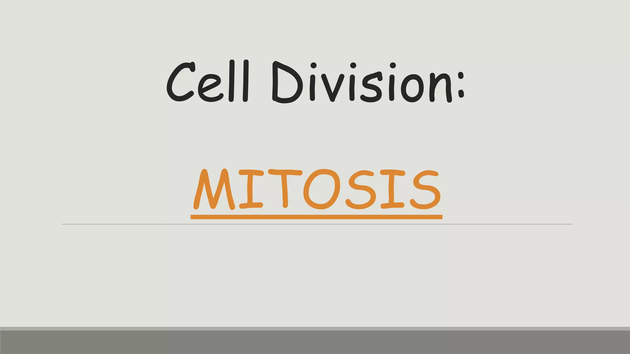 Mitosis for Your Final Demo | PPTX