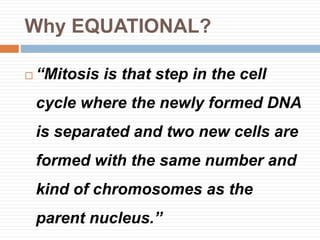 Mitosis-the equational division | PPTX