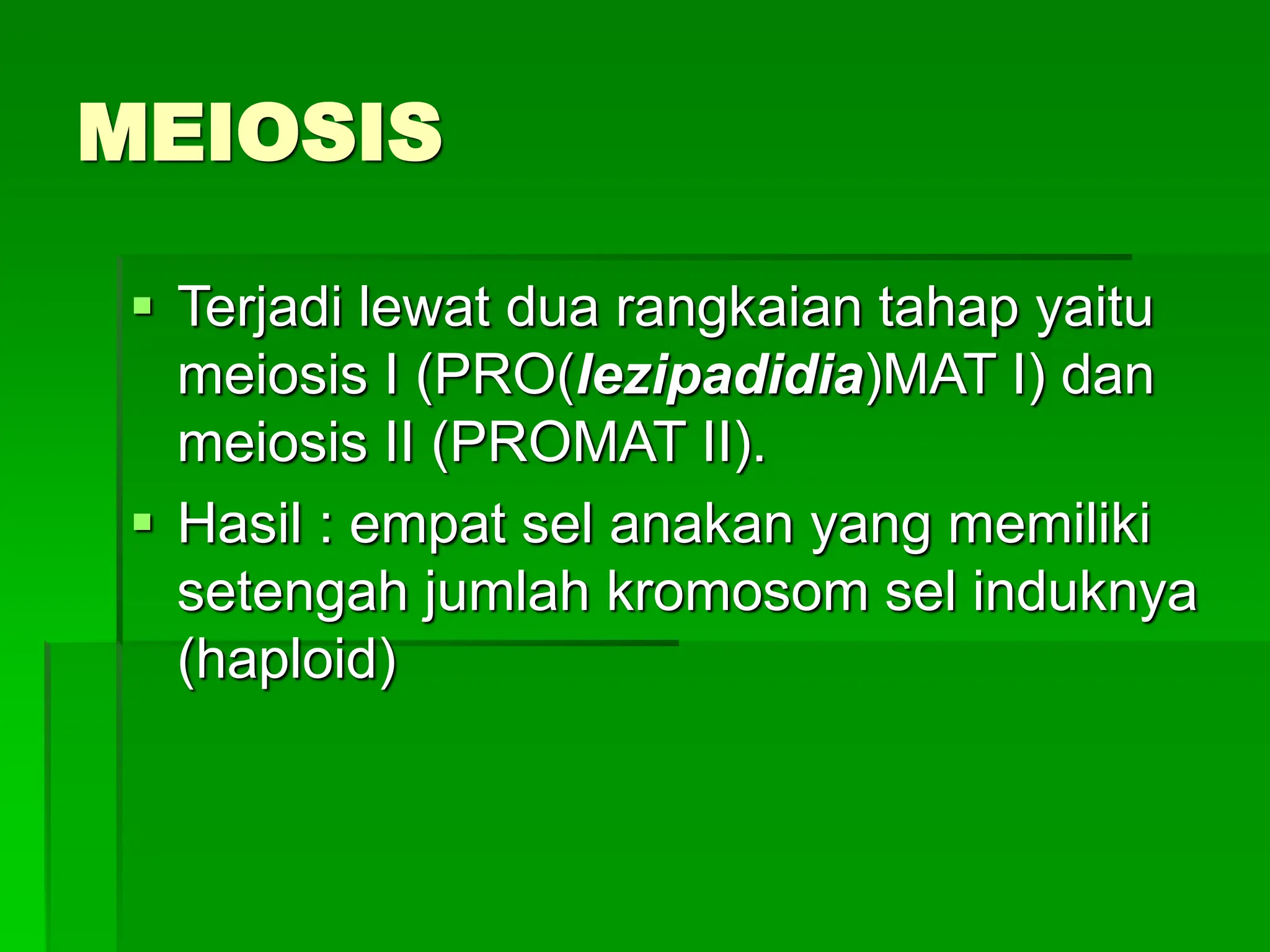 pembelahan sel secara mitosis-meiosis materi kelas XII | PPT