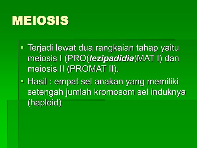 pembelahan sel secara mitosis-meiosis materi kelas XII | PPT