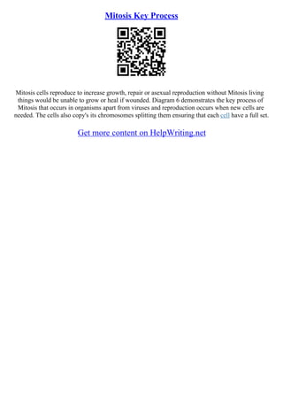Mitosis Essay | PDF