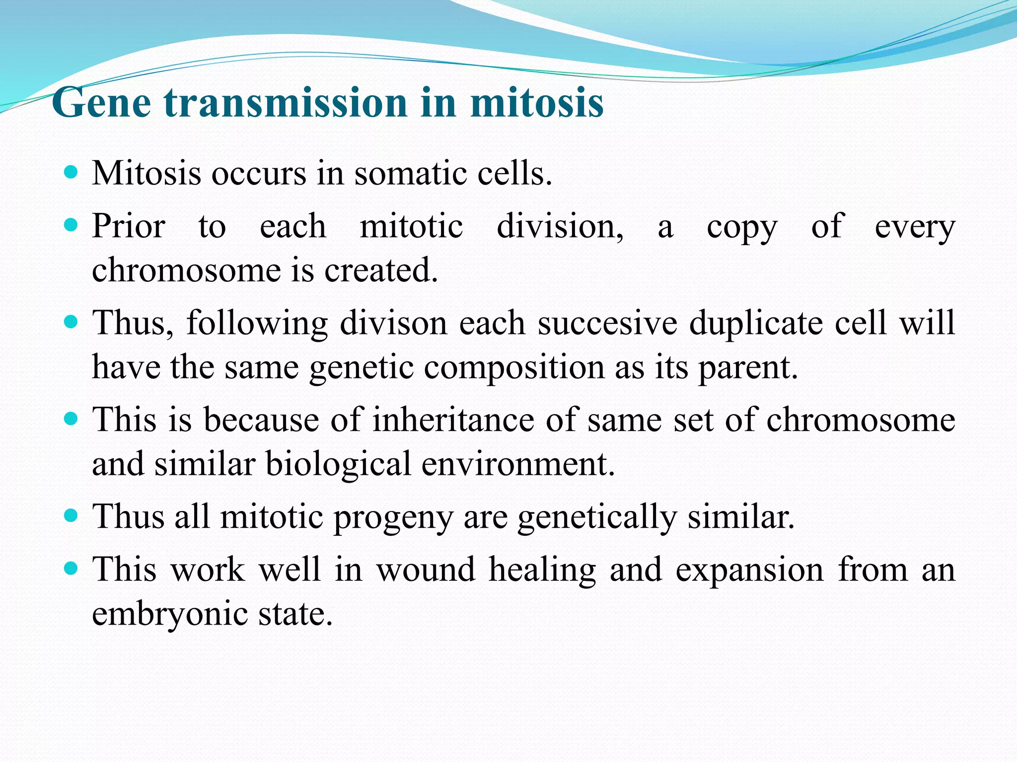 Mitosis, meiosis and inheritance | PPTX