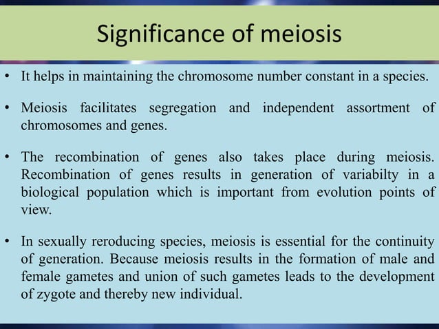 Chromosomal Theory Of Inheritance In Relation To Cell Division Ppt