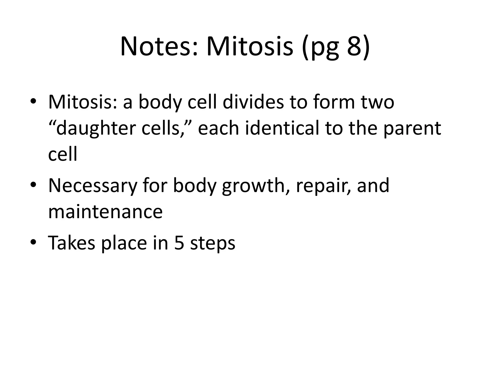 Mitosis notes | PPTX