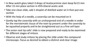 mitosis practical of bio engineering field | PPTX