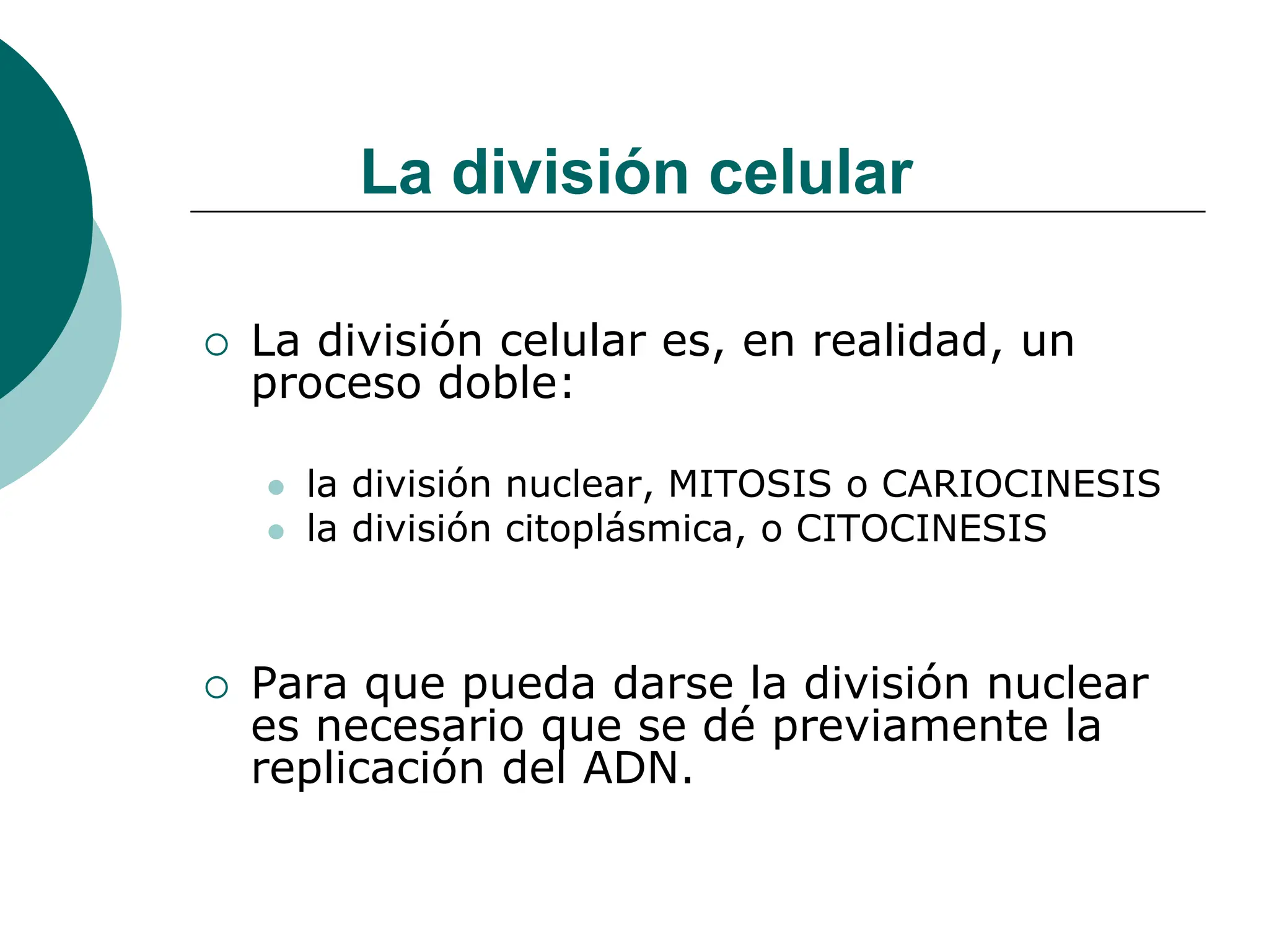 División celular: Mitosis y Meiosis. Espermatogénesis | PPT