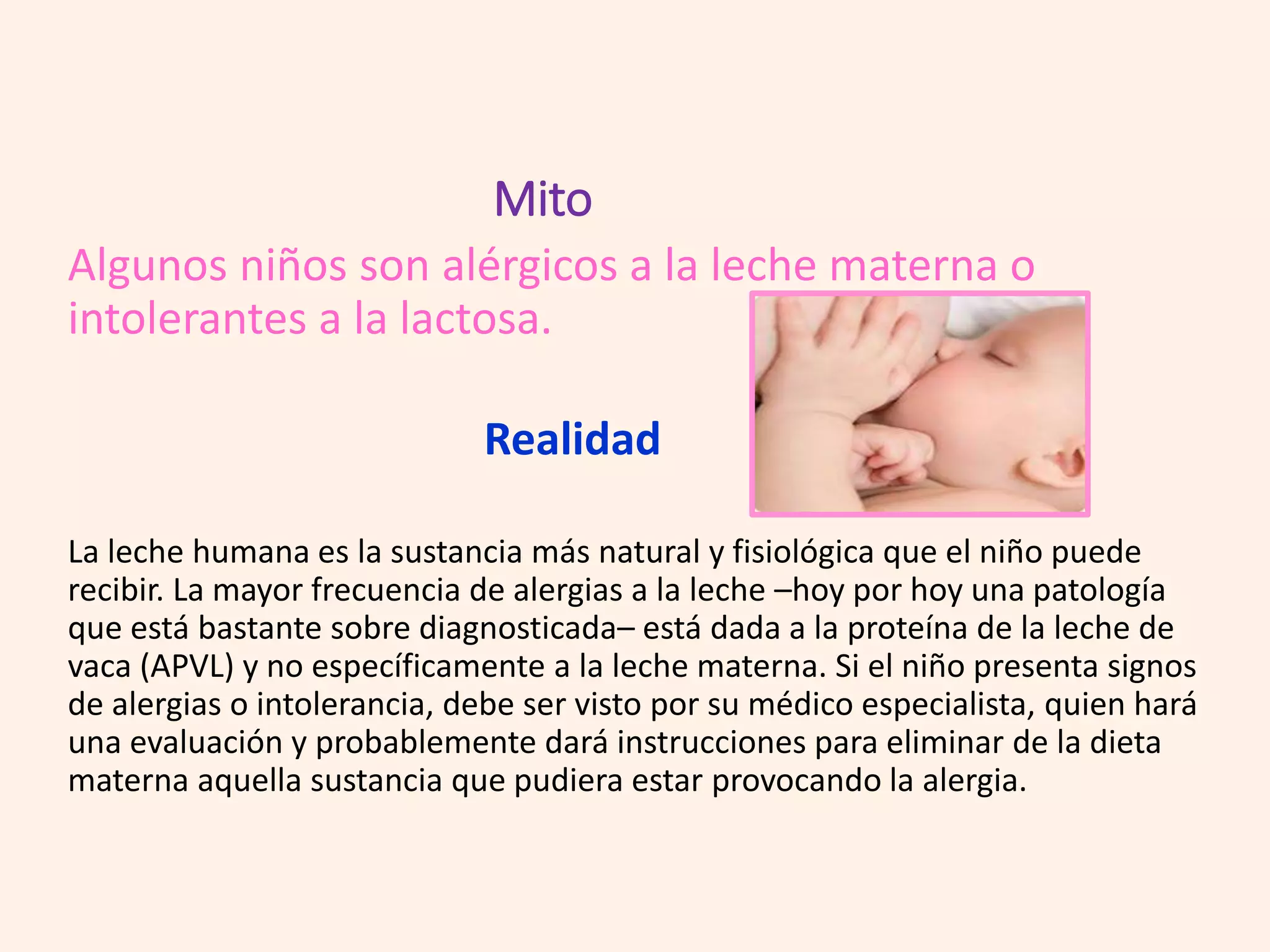 Mitos lactancia materna | PPTX
