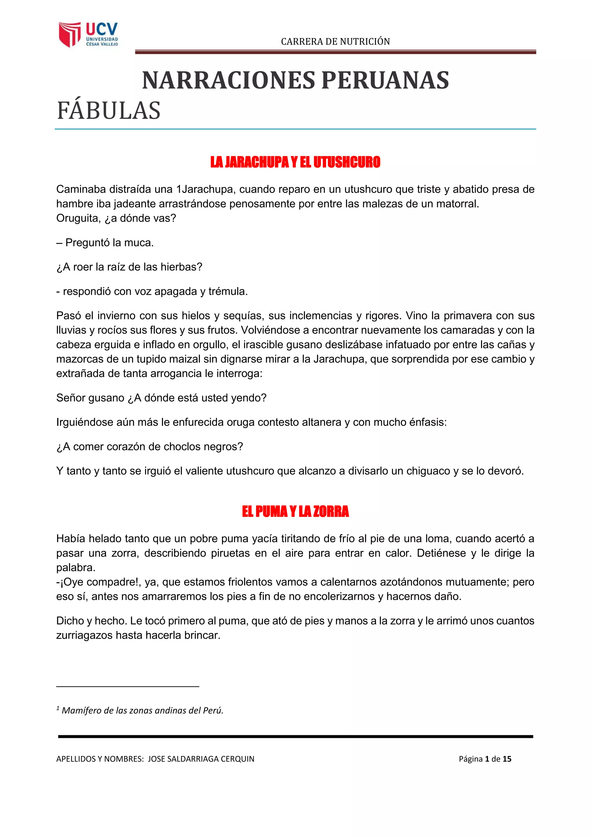 Mitos peruanos | PDF