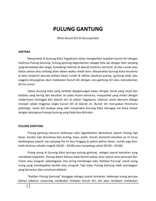 Mitos pulung gantung di gunung kidul | PDF