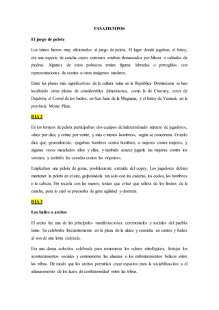 Mitos, ritos y religión de los taínos | DOCX