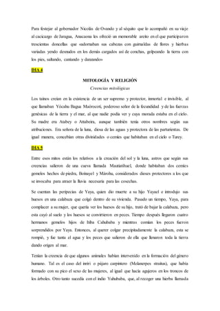 Mitos, ritos y religión de los taínos | DOCX