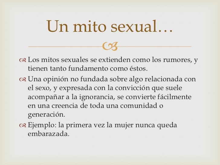 Mitos Sexuales