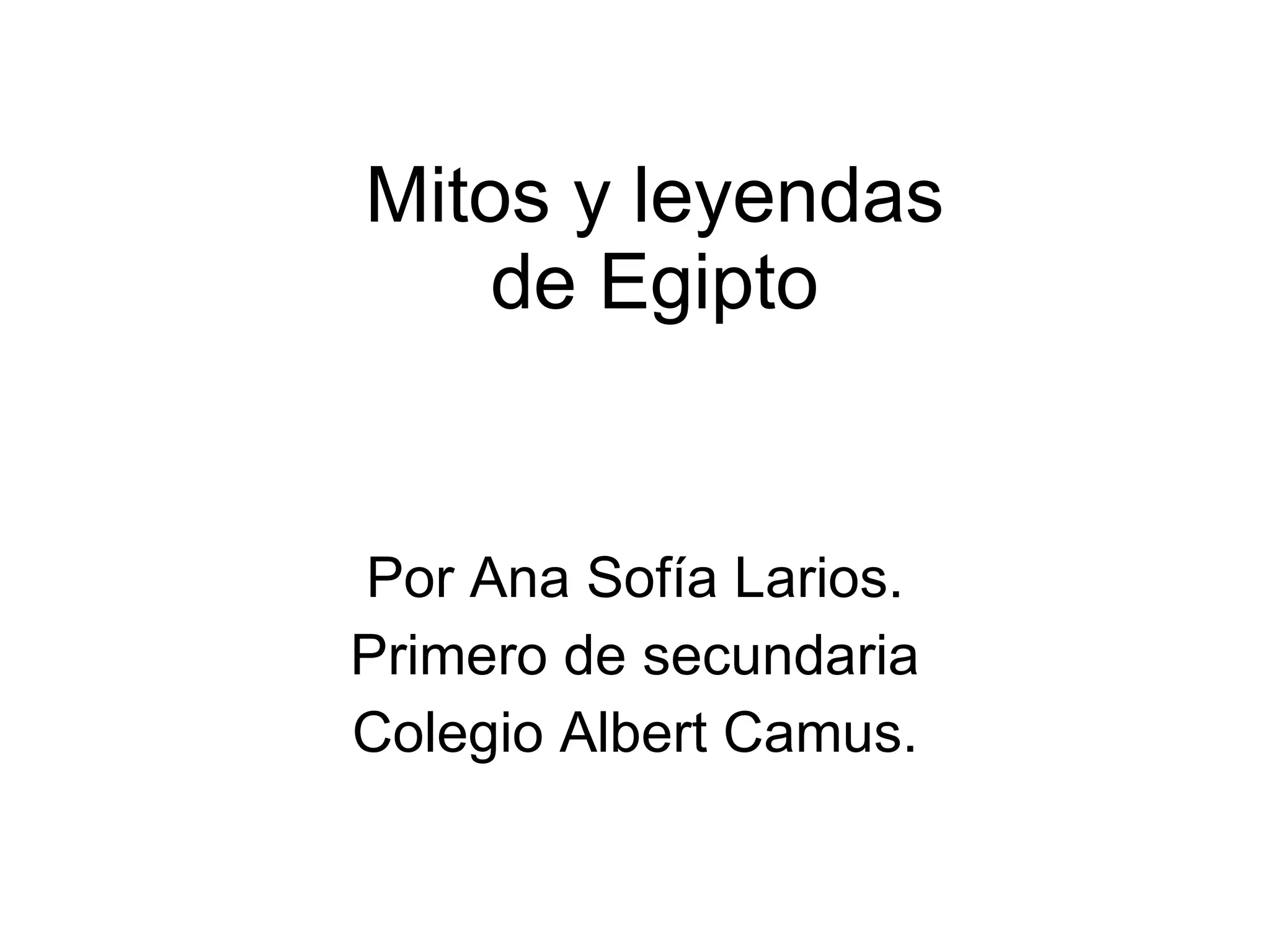 Mitos Y Leyendas | PPT