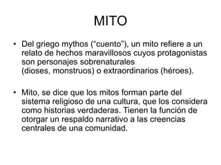Mitos y leyendas | PPTX