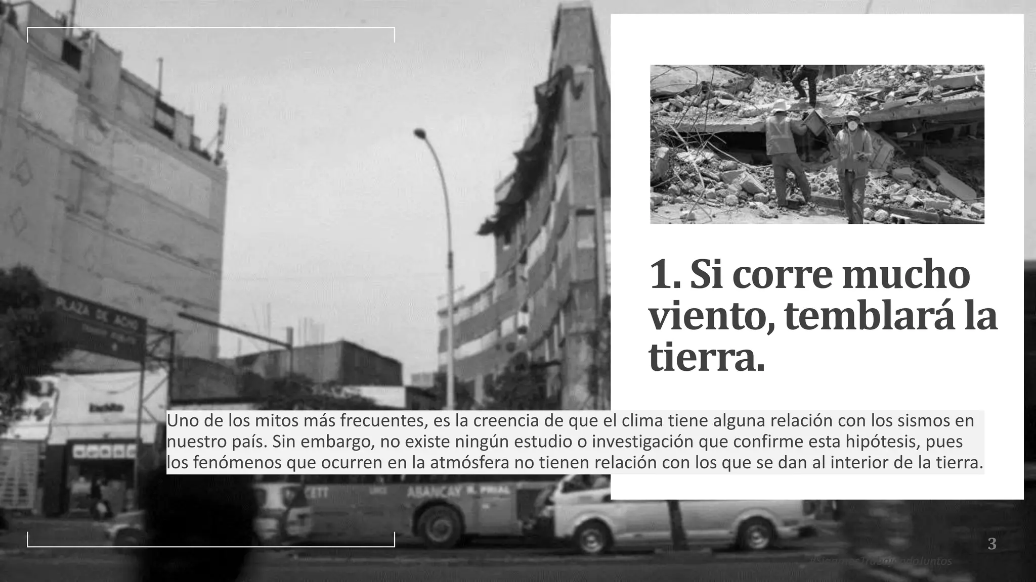 Mitos y realidades sobre los terremotos | PPTX
