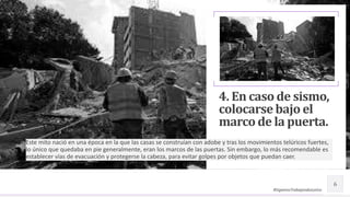Mitos y realidades sobre los terremotos | PPTX