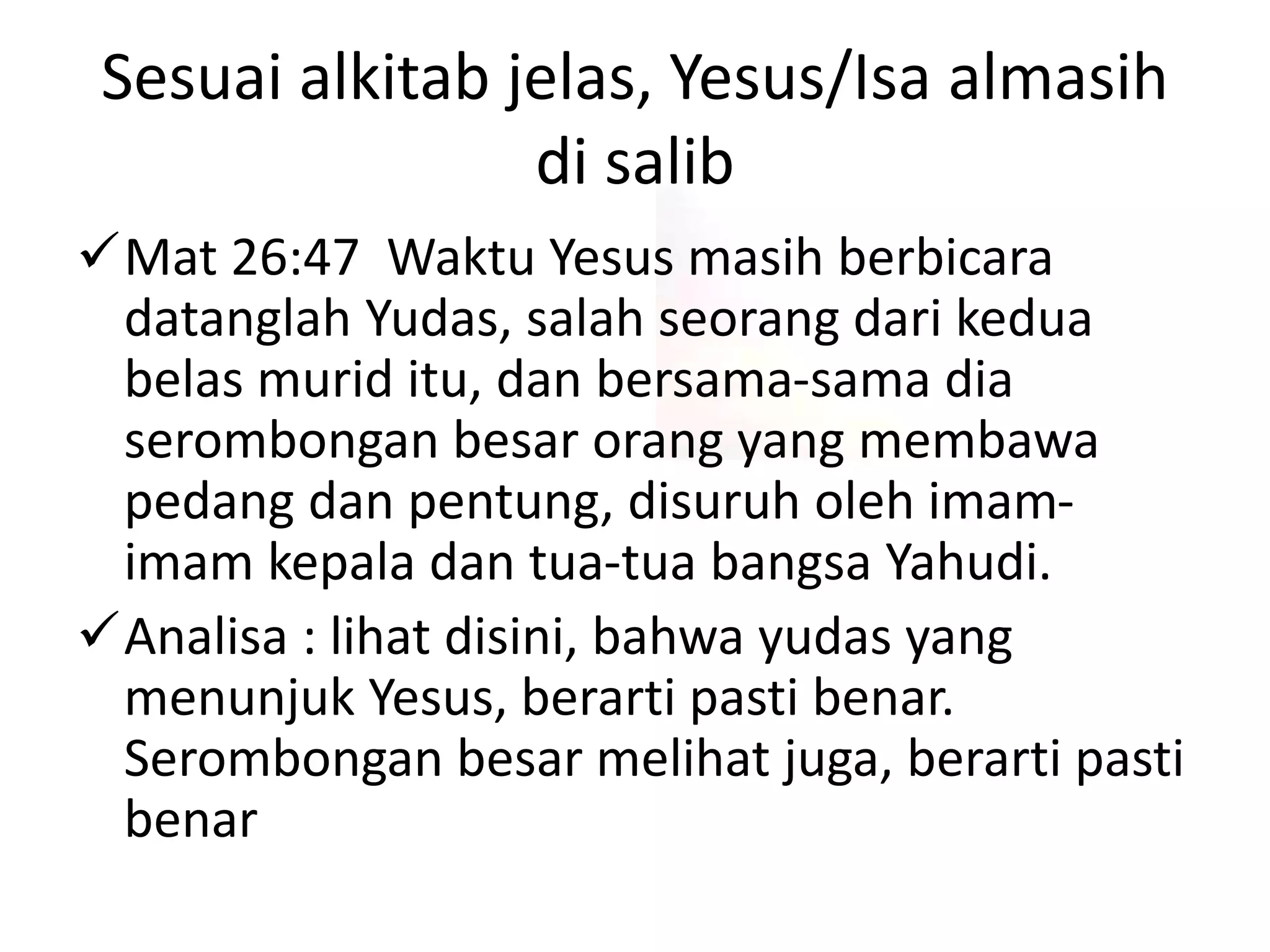 Mitos yudas mati yesus disalib | PPT