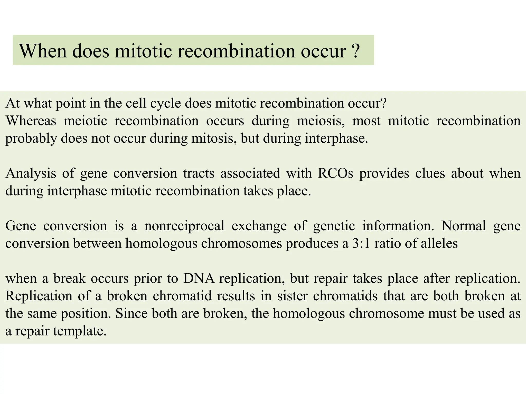 Mitotic recombinationobbh hjijvuhbhuuigg | PPT