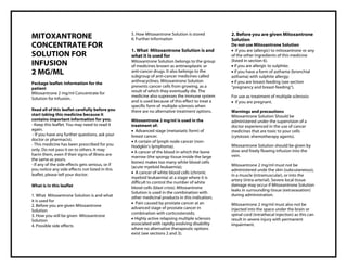 Mitoxantrone 2 mg per ml concentrate for solution for infusion pil, taj ...