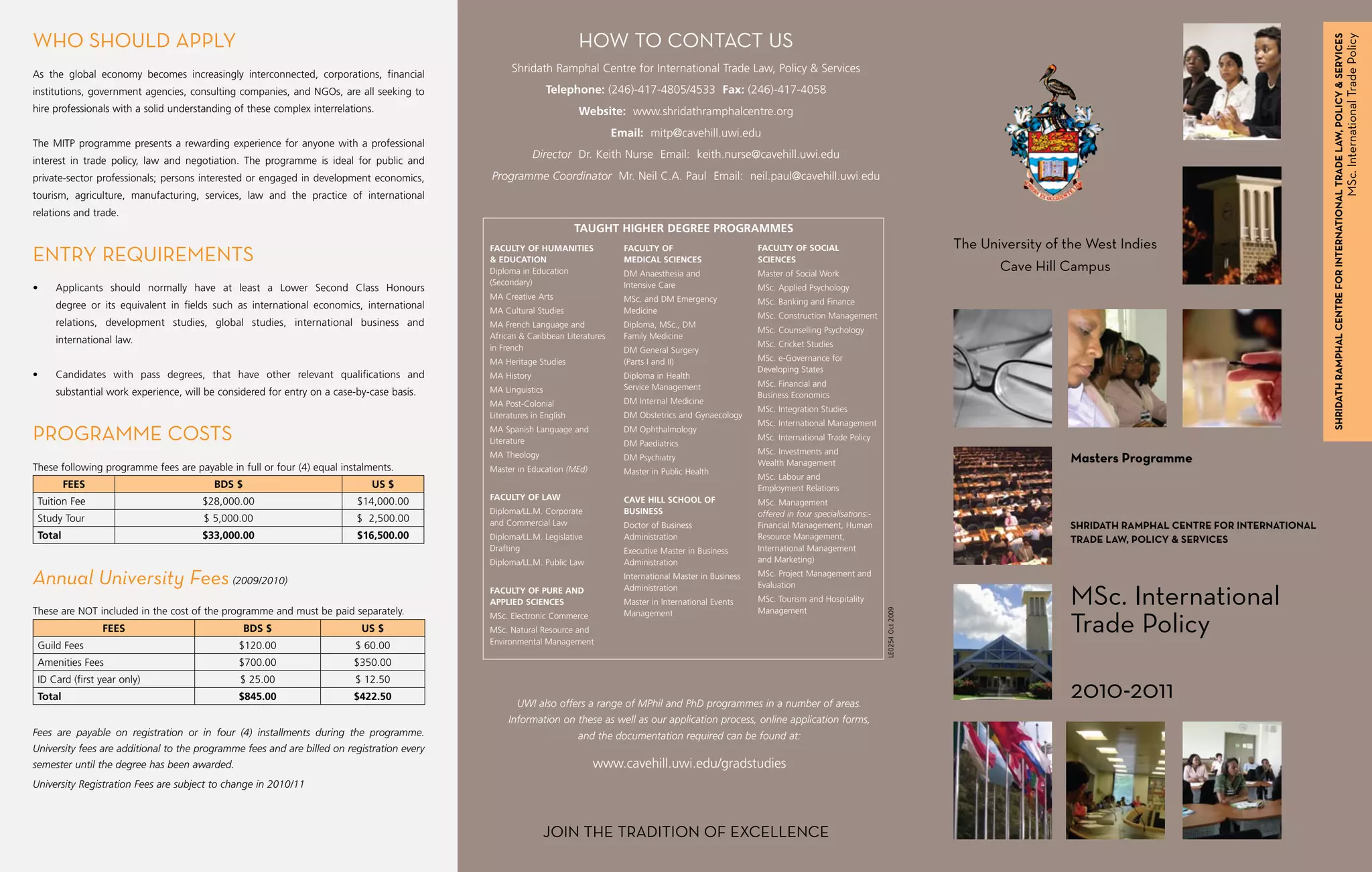 UWI_SRC MSc in International Trade Programme (MITP) Programme | PDF